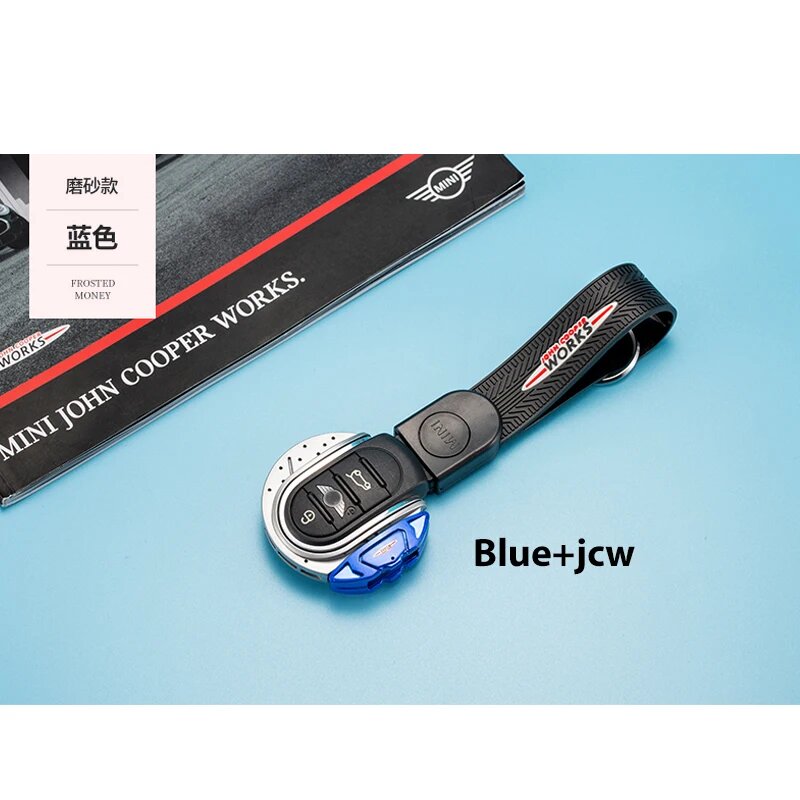 Чехол для ключей iJDM JCW для ключей от mini cooper, чехол для ключей, брелок для ключей Blue jcw