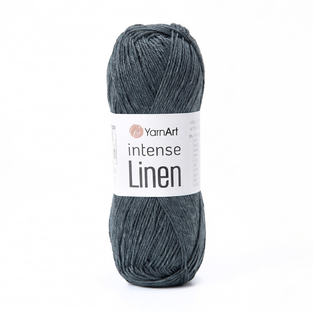 Пряжа для вязания YarnArt Intense Linen 4134 темно-серый 50 гр/175 м 45% лён, 55% вискоза