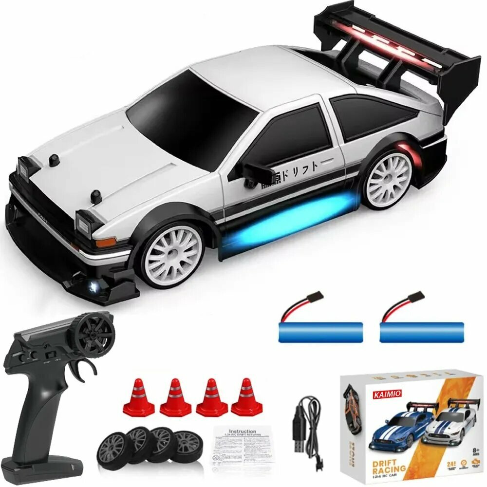 KAIMIO 1:24 Pадиоуправляемый дрифт автомобиль миниатюрная модель RTR(8604-белый)