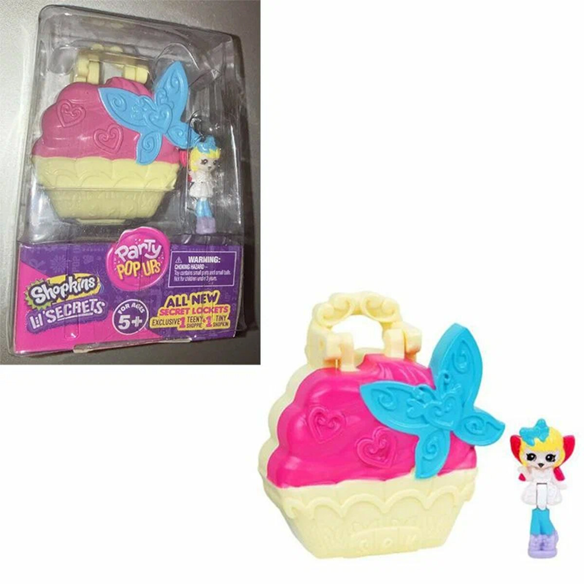Mosse Shopkins Lil' SECERTS Party Pop Ups All New Secret Locket / Детский набор игрушек-сюрпризов