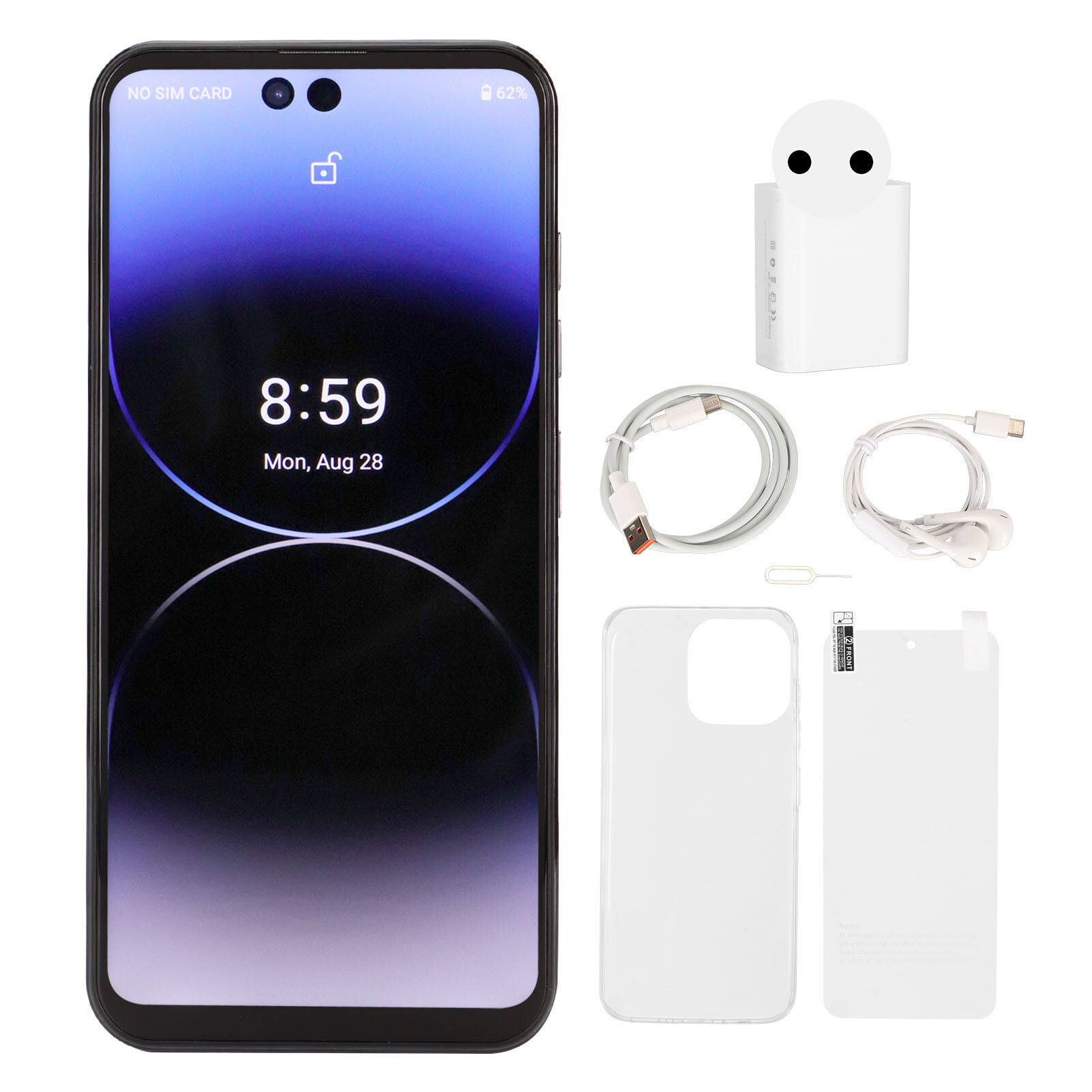 Разблокированный смартфон 4G: 6.7дюймовый IPS HD экран, 8 ГБ ОЗУ, 256 ГБ ПЗУ, 16 МП фронтальная/32 М