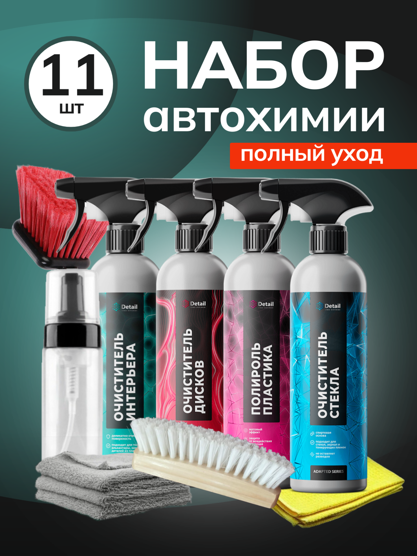 Подарочный набор автохимии Adapted Series Detail практичный подарок автовладельцу
