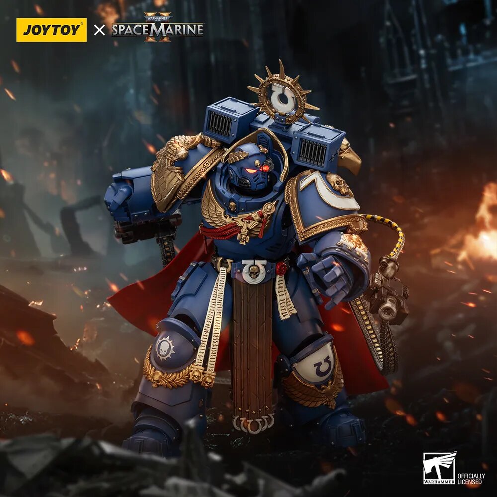 AniBox warhammer 40000 Ultramarines Marneus Calgar, Chapter Master with MKX Gravis Armour and Gauntlets of Ultramar JOYTOY 1/18 подвижная фигурка сменные аксессуары высокая детализация