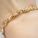 Браслет XUPING JEWELRY, фианит, искусственный камень, золотой