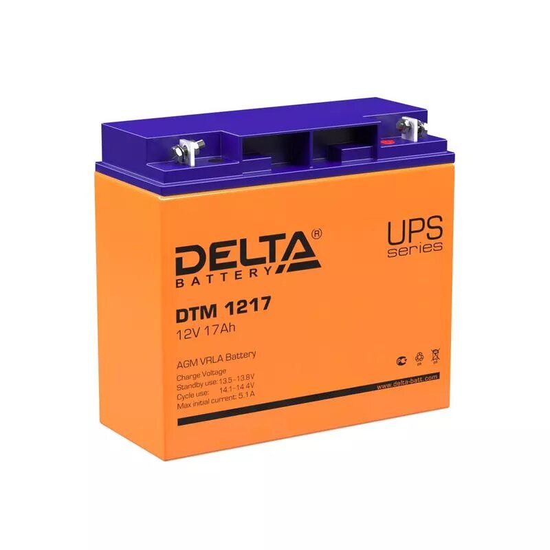 Аккумулятор UPS 12В 17А. ч DTM 1217 Delta 4614010050012