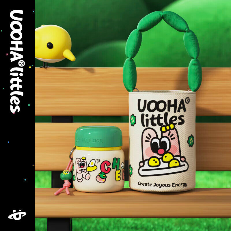 UOoHa Happy Time термос для еды 316L нержавеющая сталь термокружка для младенцев и взрослых 560 мл желтый