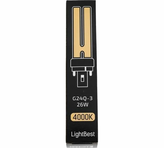 Лампа люминесцентная LightBest lbl d/e 71004 26w 4000k g24q-3