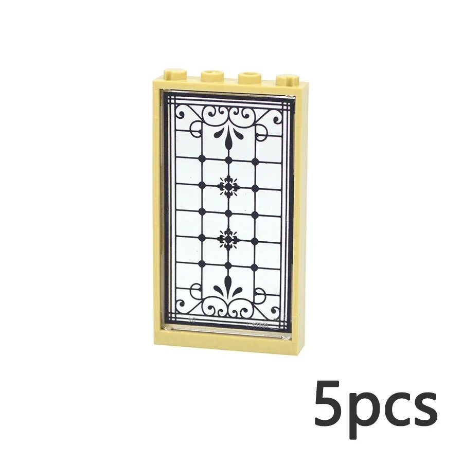 VEK Окно для домика из кирпичиков, Цвет D-5pcs, 5 шт.
