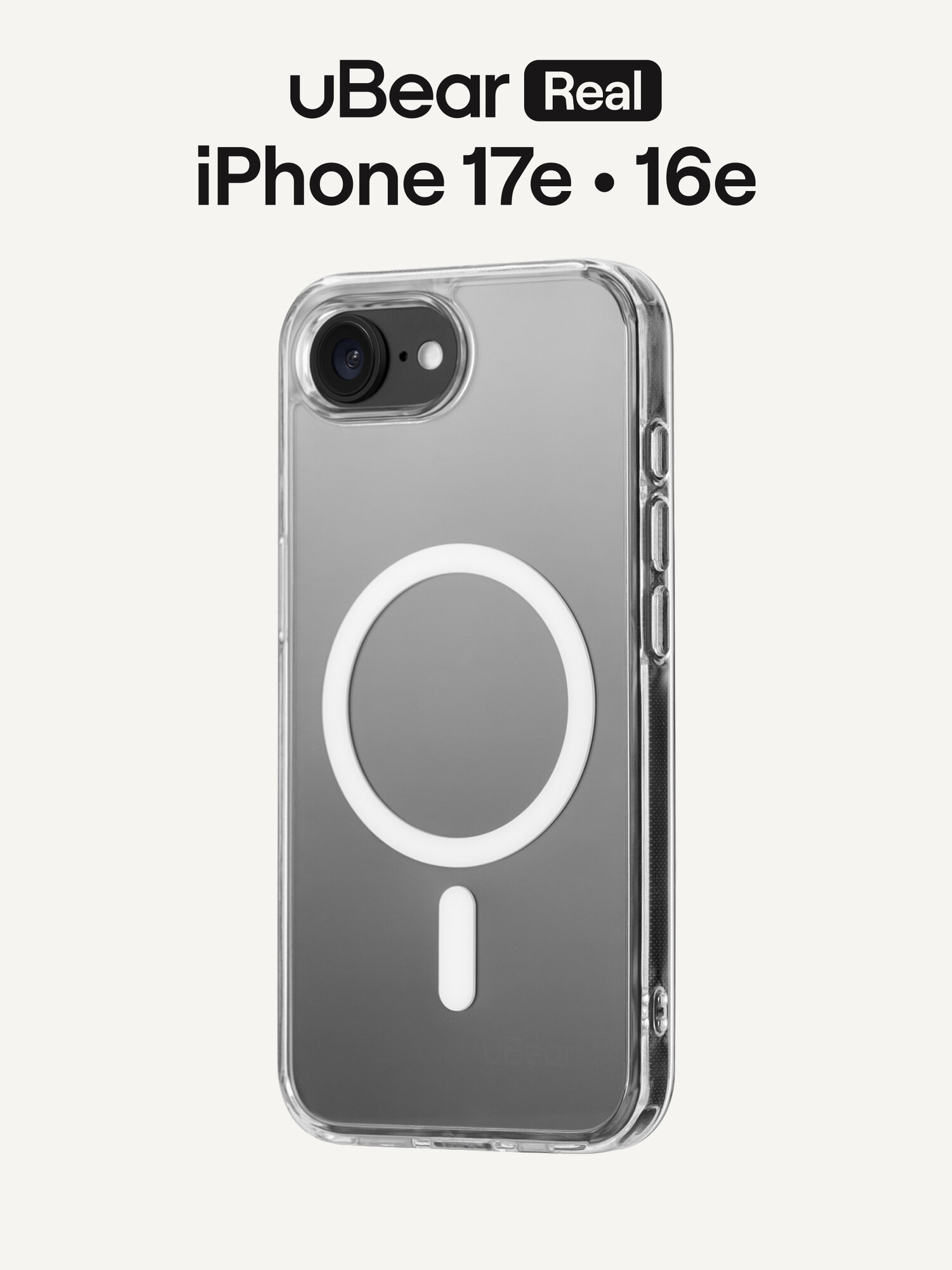 Чехол на iPhone 16e uBear Real Mag Case, магнитный, усиленный прозрачный