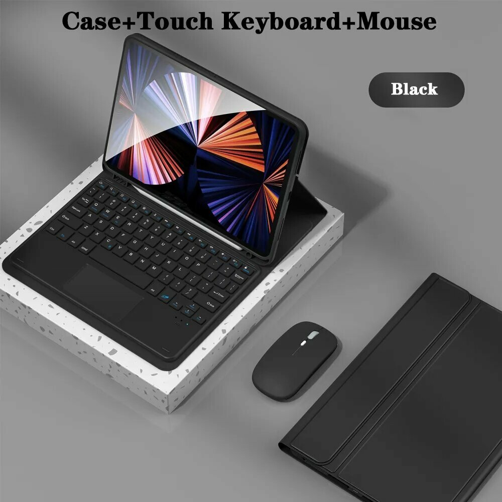 Чехол для планшета iPad Pro 3rd/4th/5th/6th Generation 12.9 дюймов, Чехол для планшета iPad Air 13 дюймов, Русская клавиатура