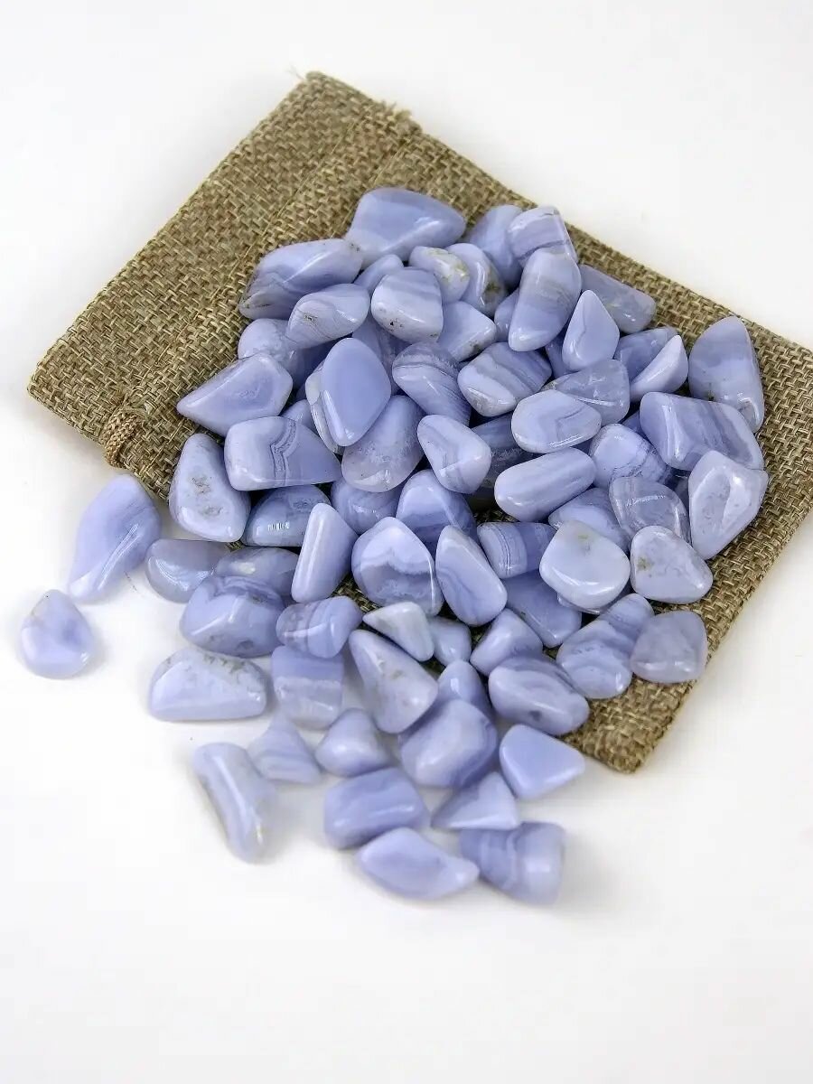 Набор натуральных камней агат голубой. Талисман. Амулет. Оберег