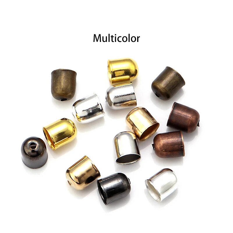 Концевики для бижутерии Multicolor, 4 мм, 100 шт