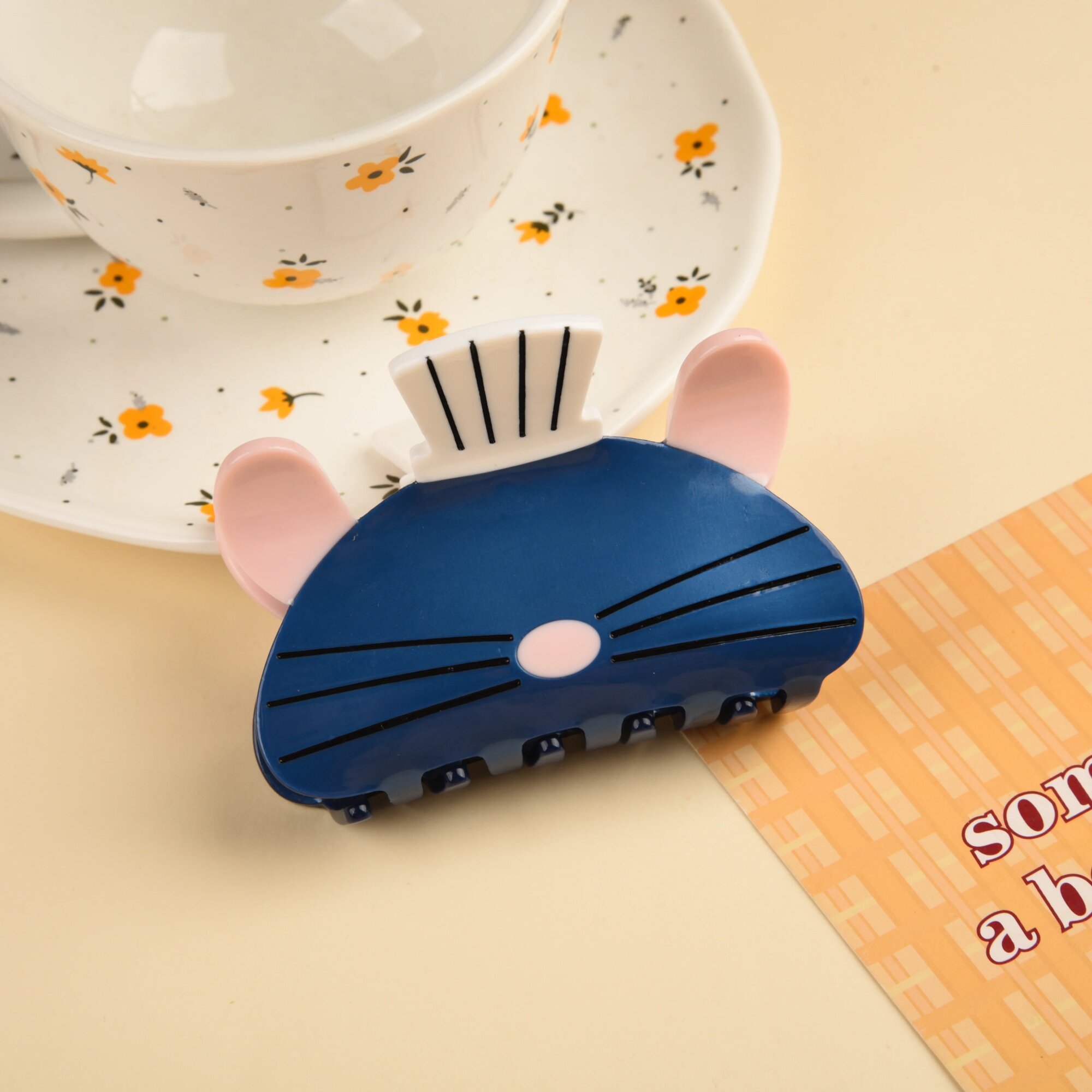 Muweordy новые милые заколки для волос Ratatouille с мультяшным ацетатным когтем, заколки для волос в виде краба и мыши для женщин и девочек, популярные аксессуары для волос, подарок
