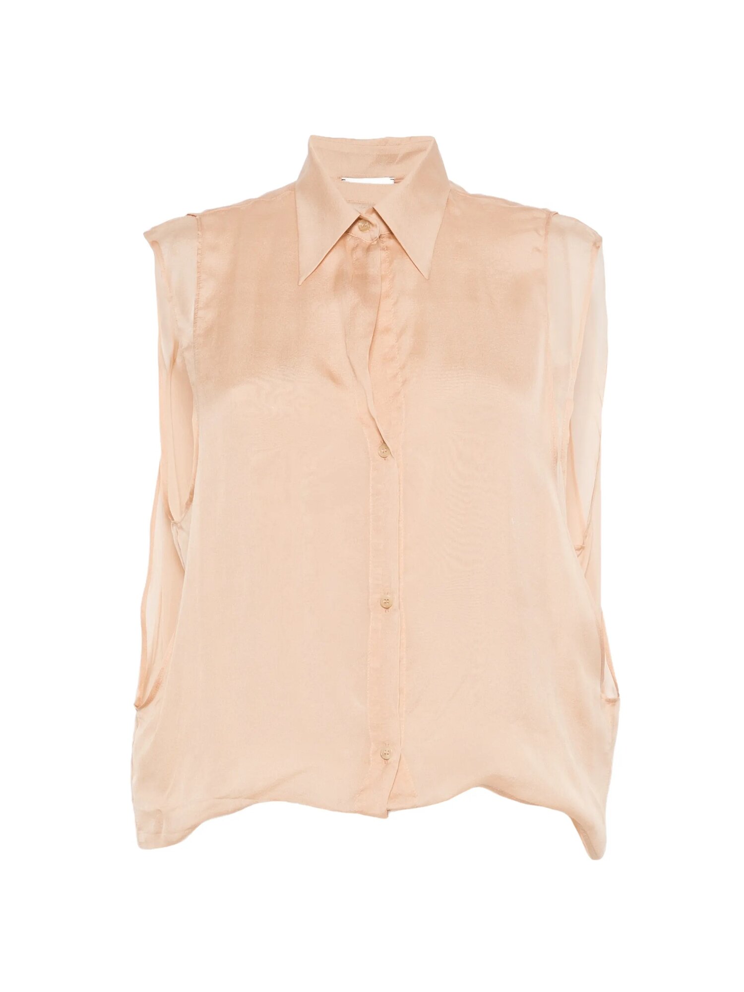 Топ Buttoned collarless top