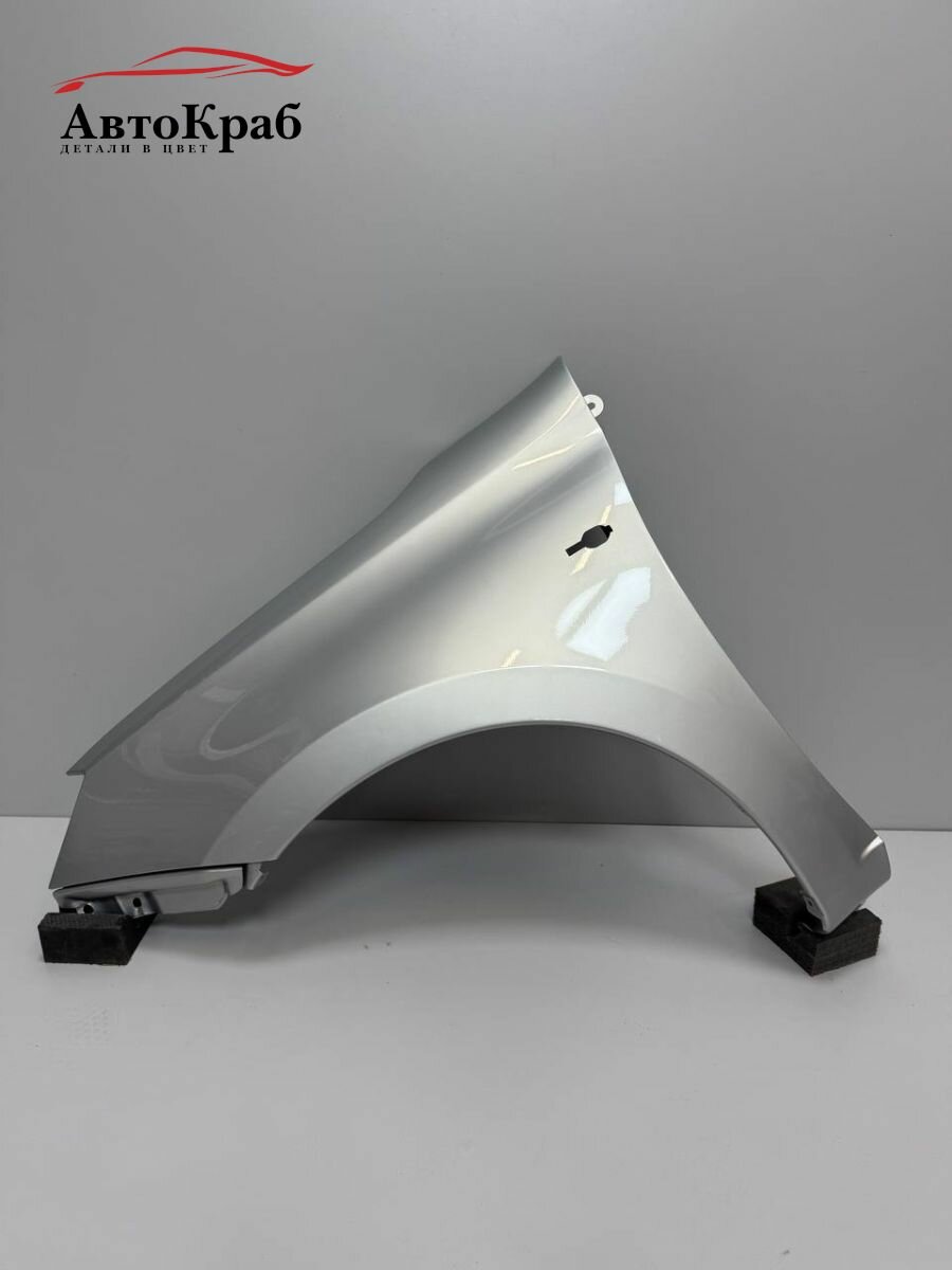 Крыло переднее левое металлическое под повторитель в цвет для Лада Гранта рестайлинг 2018 - 2022 г. 610 - рислинг