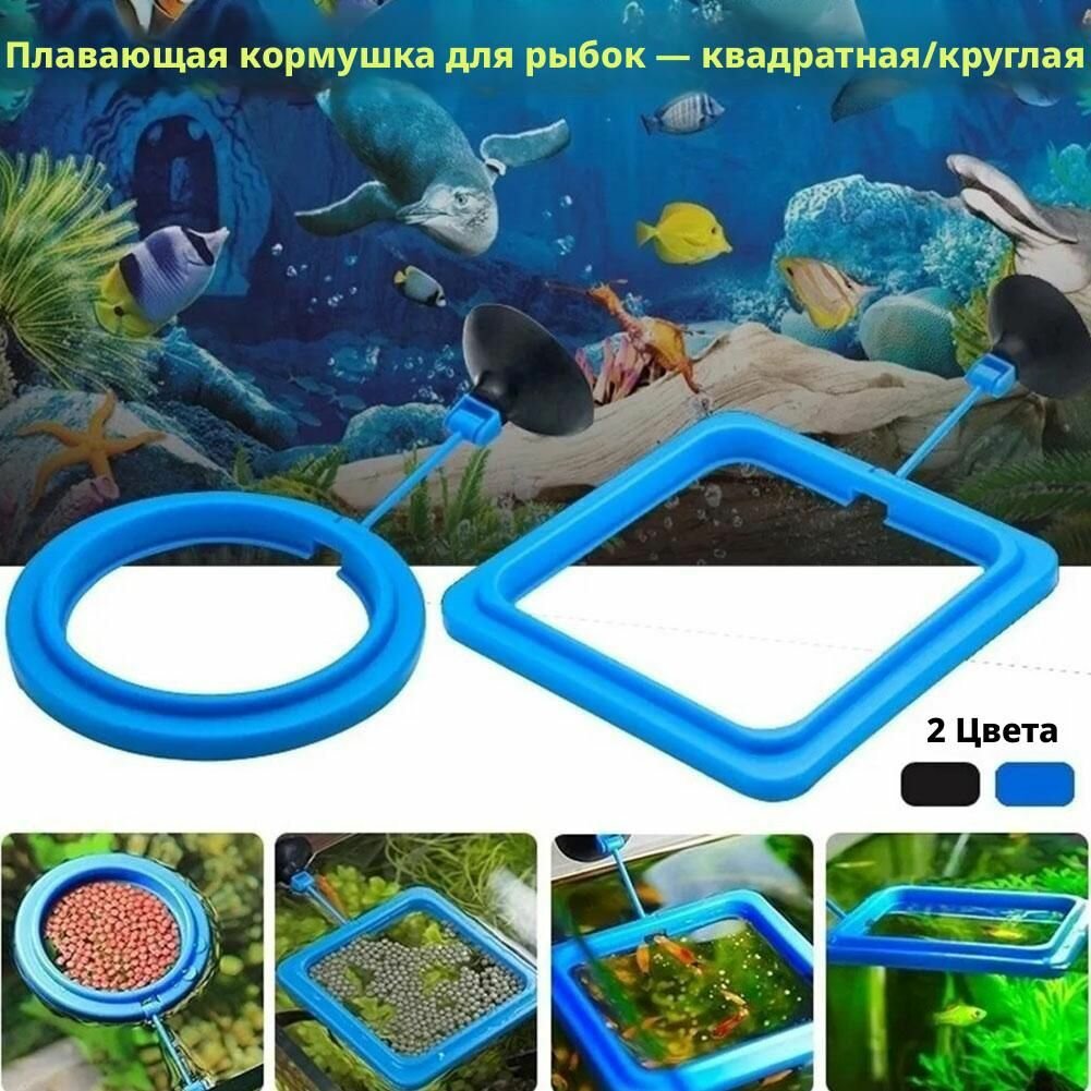 Кормушка для рыб, кольцо для кормления аквариума, простота в эксплуатации, удобное кормление и поддержание качества воды