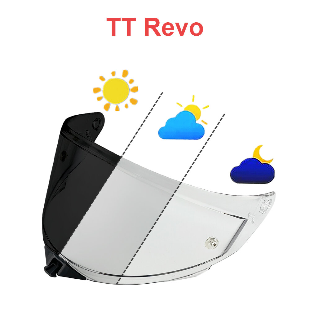 Визор для KYT TT-Revo — зеркальное иридиевое покрытие с УФ‑защитой, поликарбонатный, быстрая установка, аксессуар