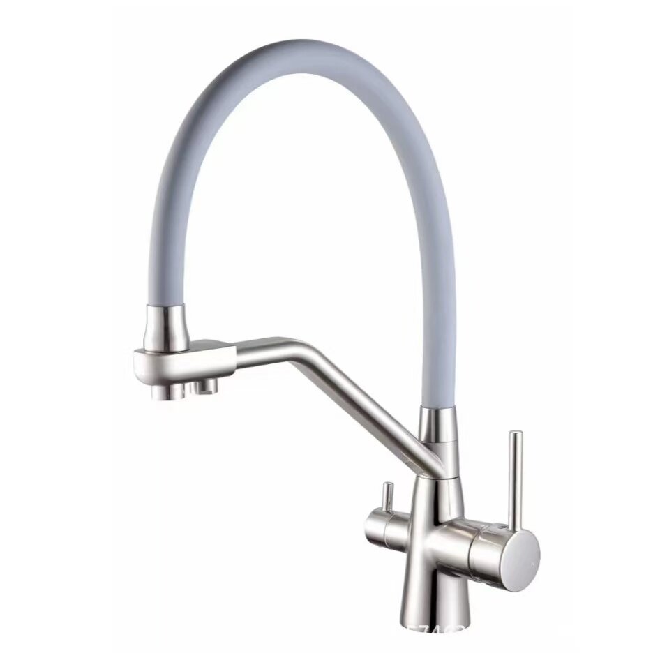 GROHE Смеситель для кухни с фильтром и смеситель для питьевой воды с гибкой силиконовой поворотной насадкой
