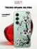 Силиконовый чехол на Tecno Spark 40 Pro / Текно Спарк 40 Про с принтом Ветка сак...