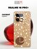 Силиконовый чехол на Realme 16 Pro+ / Реалми 16 Про+ с принтом Буква E в леопард...