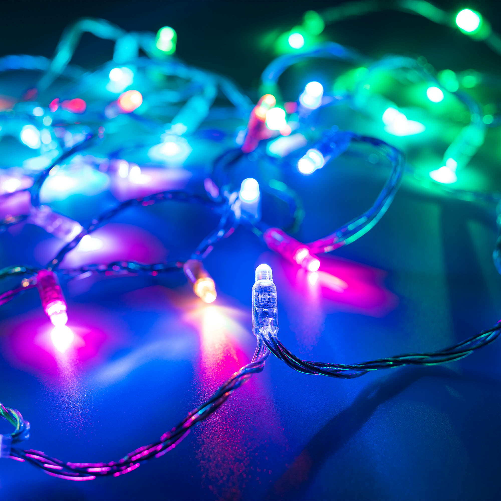 Светодиодная гирлянда ARD-STRING-CLASSIC-15000-CLEAR-100LED-LIVE RGB-SPI (12V, 53W) (Ardecoled, IP65, 1 год) 031518
