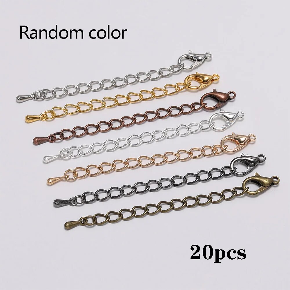 Удлинитель цепочки 7 см, Mix color20, 20шт
