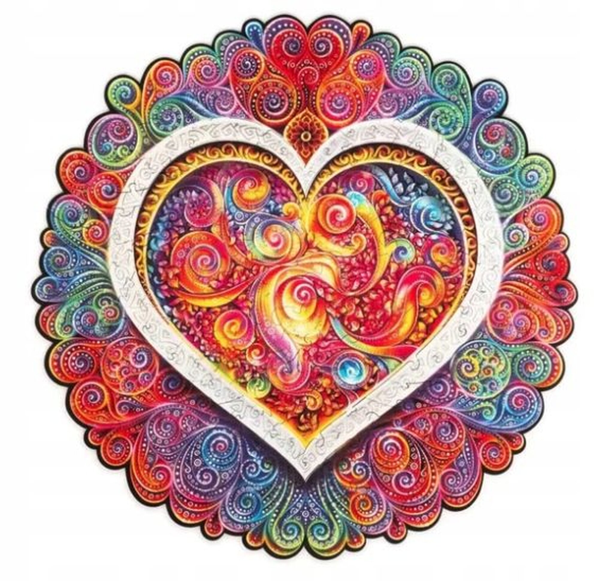 Деревянный пазл для детей и взрослых Unidragon, мандала осознанная любовь, 350 элементов 4640157454811