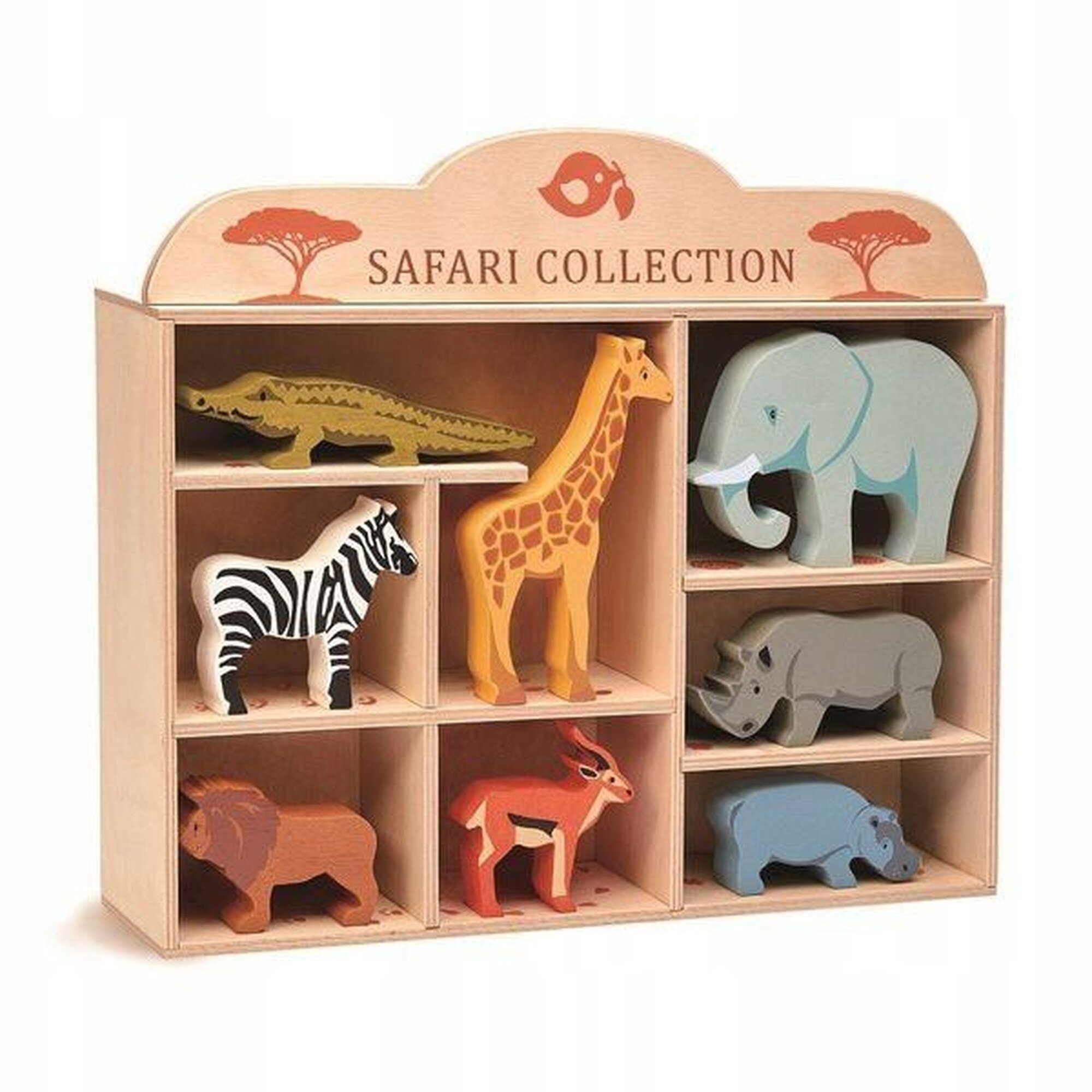 Деревянные игрушки Tender Leaf Toys - Набор фигурок животных сафари , 8 эл. - 191856084754