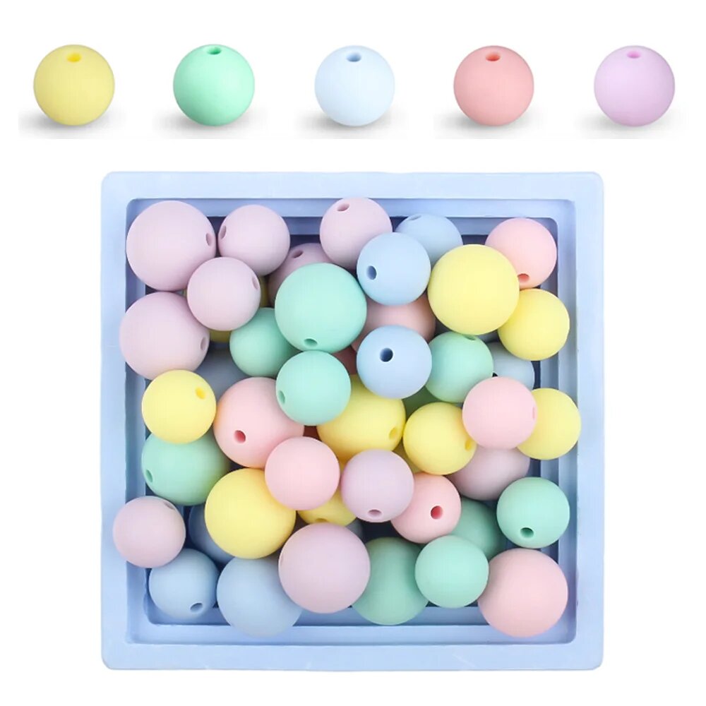 Силиконовые бусины 20 шт. 12 мм, A Set