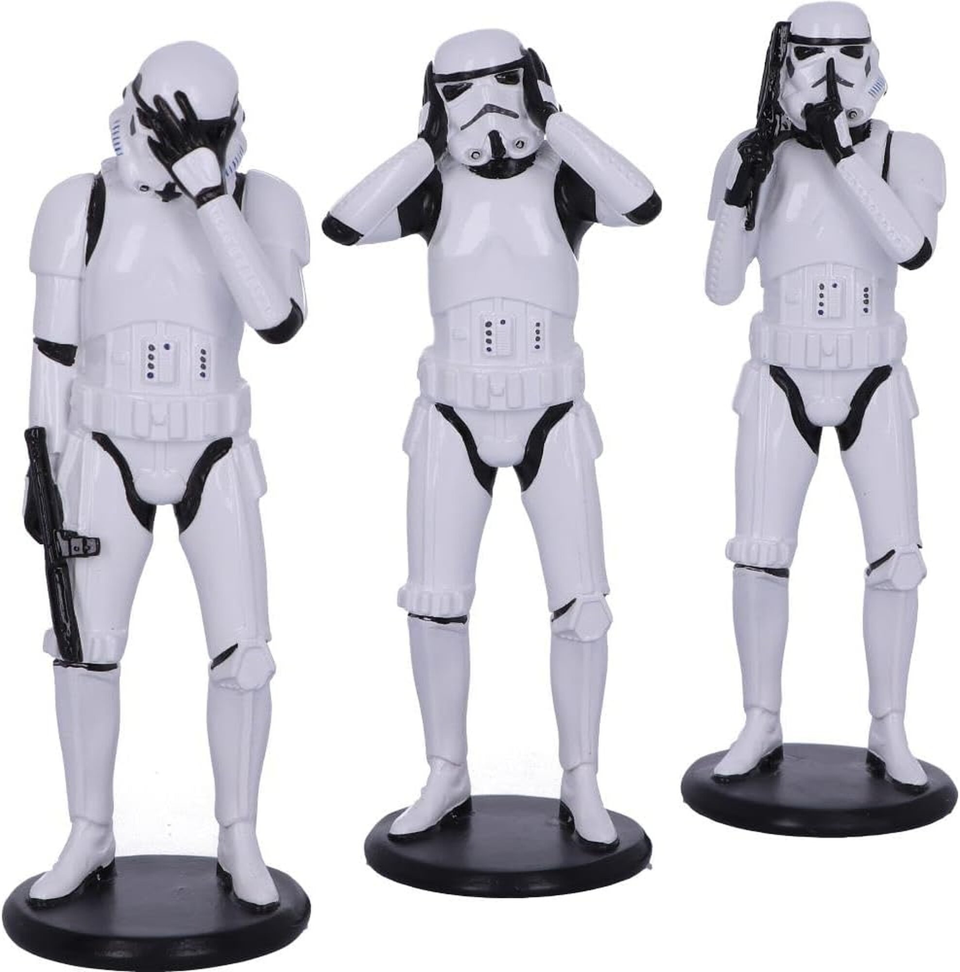 Статуэтка Nemesis Now - Three Wise Stormtrooper - фигурки штурмовиков "Три мудреца", 14 см, цвет белый, B4889P9