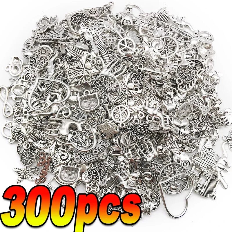 Тибетское серебро кулоны животные 30 шт Silver-300pcs