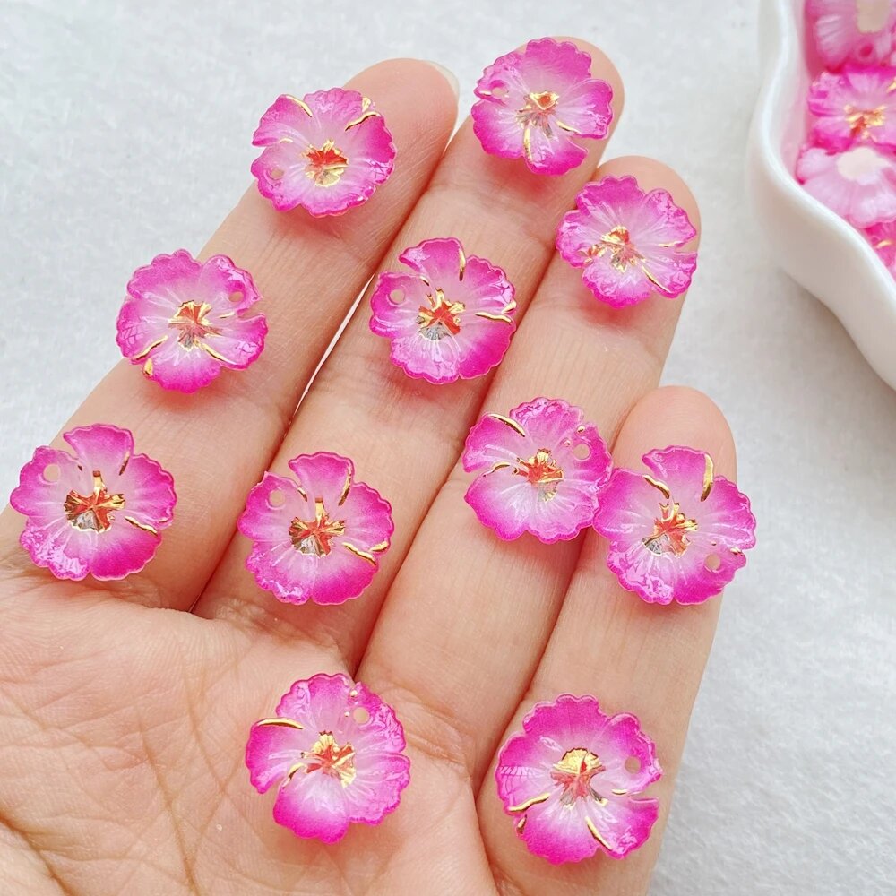 Розовые акриловые цветы для рукоделия, Color: f