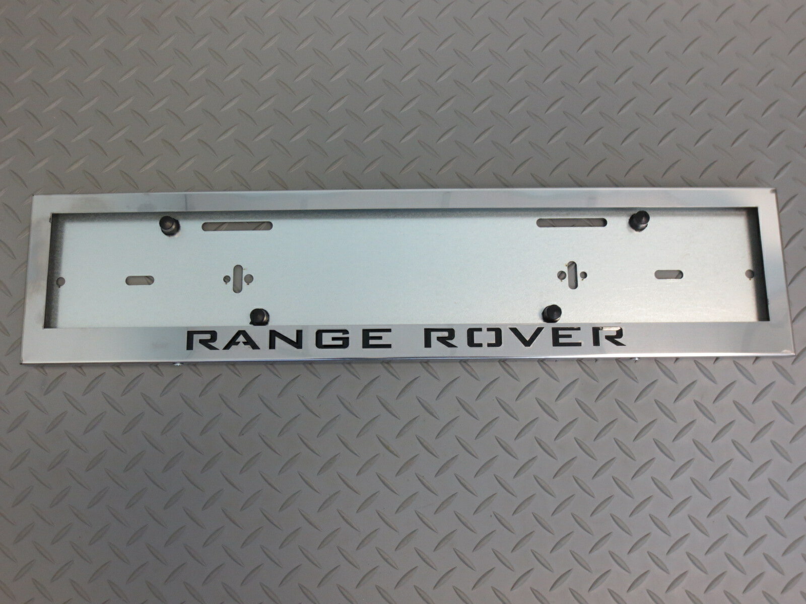 Рамка для номера (нержавеющая сталь, с надписью Range Rover), 1шт (3733)