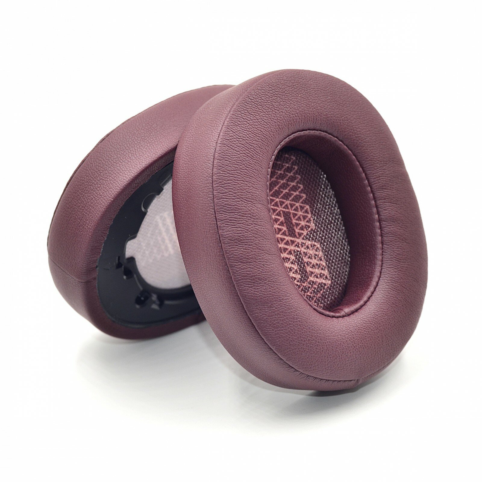 Амбушюры MyPads для наушников JBL Live 500BT из эко-кожи бордового цвета