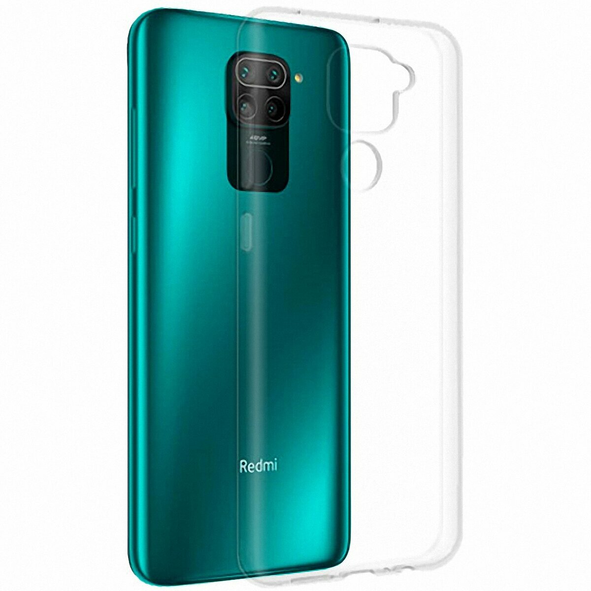 Чехол накладка для Redmi Note 9 силиконовый прозрачный глянцевый