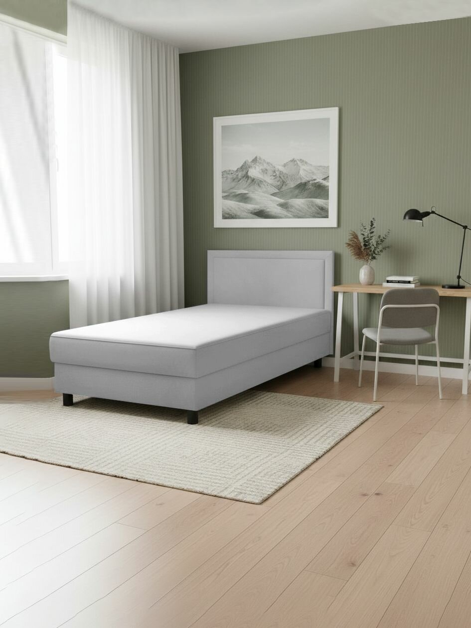 Тахта Прима фокус- мебельная фабрика 120х200х86 см пепельно-серый