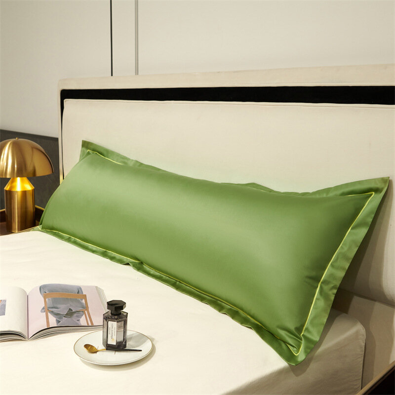 Наволочки из сатинового длинноволокнистого хлопка (100 штук), двойные длинные наволочки из чистого хлопка из Синьцзяна, простые однотонные наволочки для пар из чистого хлопка.