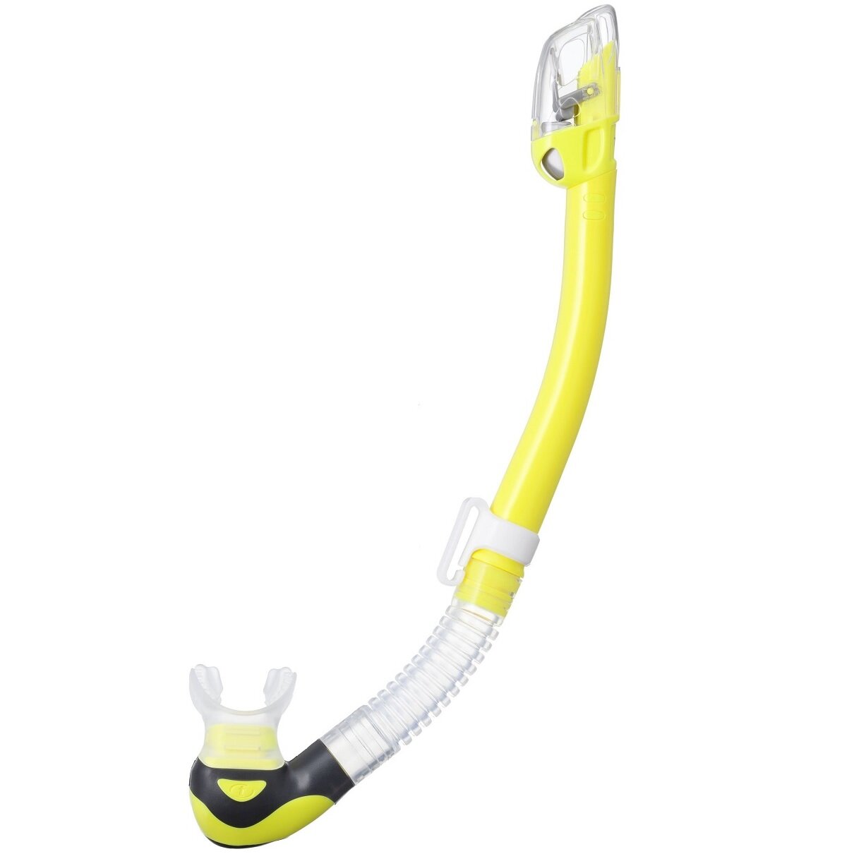 Трубка для плавания TUSA SP0101 Hyperdry Elite II прозрачный силикон, желтый
