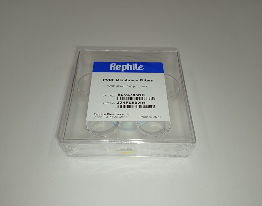 Фильтр мембранный дисковый RephiDisc PVDF (100 шт.), 0.45 мкм, 47 мм, нестерильный, Rephile, Китай (RCV4745NH)