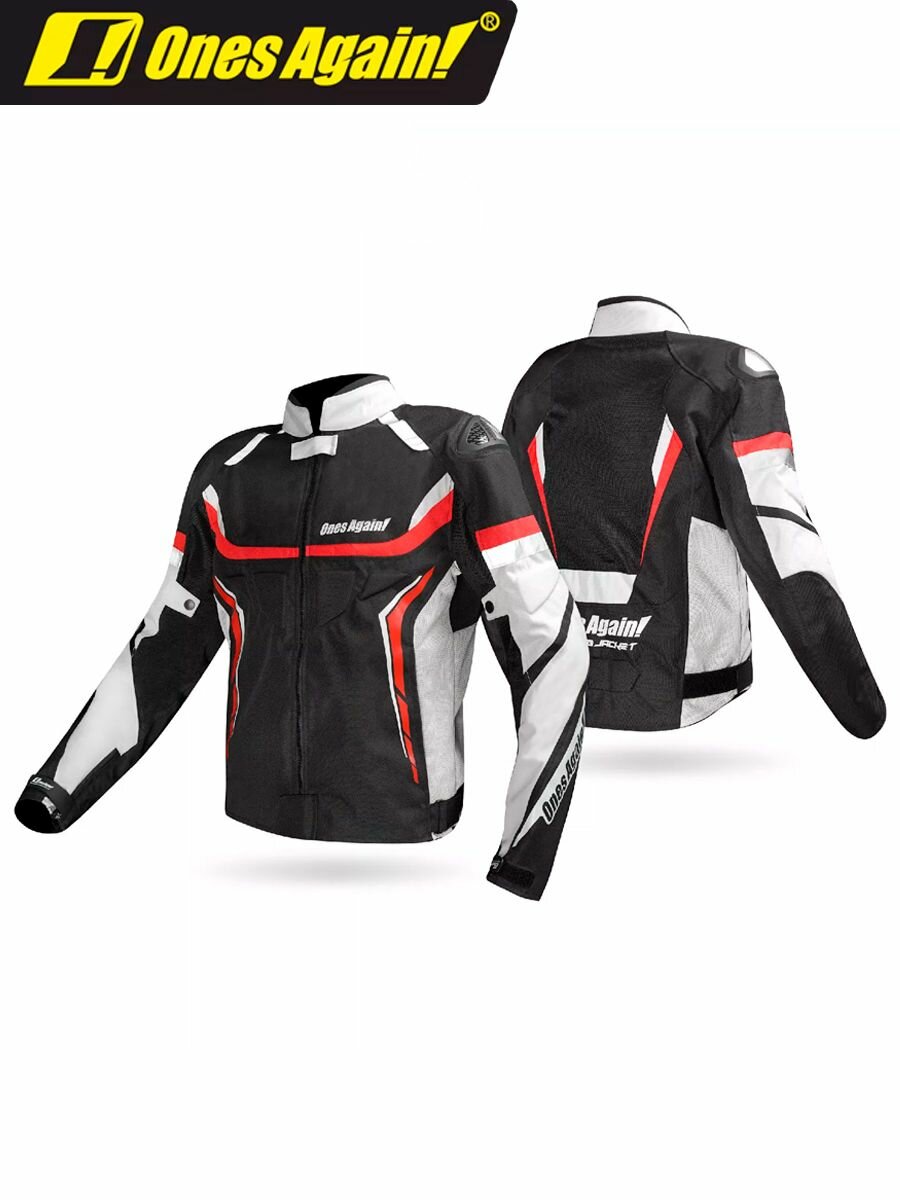 Мотокуртка Ones Again SJ05 / Легкая куртка с защитными вставками и вентиляцией
