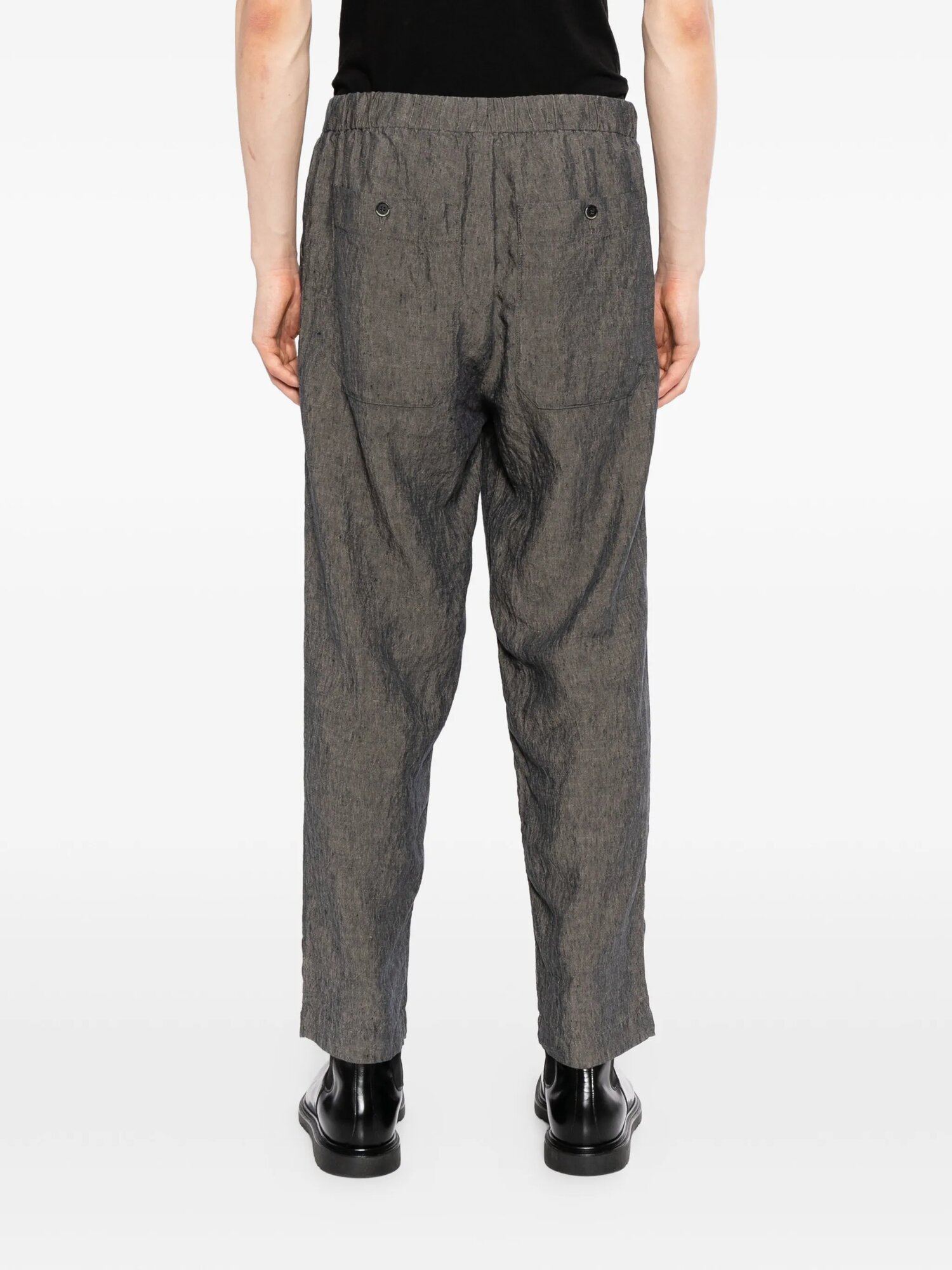 Брюки Barena Elasticated waistband linen trousers, размер 50, серый — фото 1