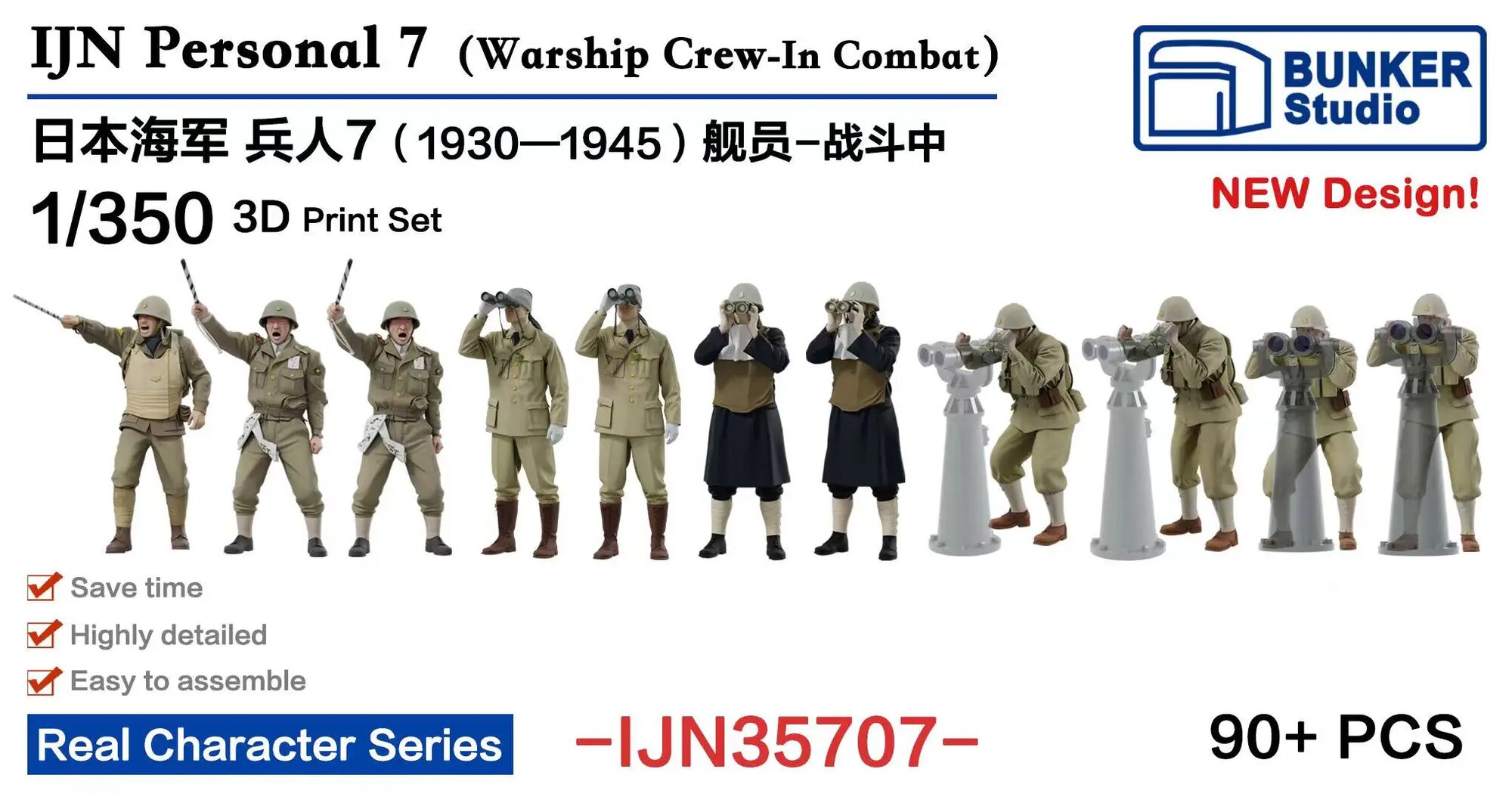 IJN Военно-морской экипаж в бою 1/350, 90+ деталей