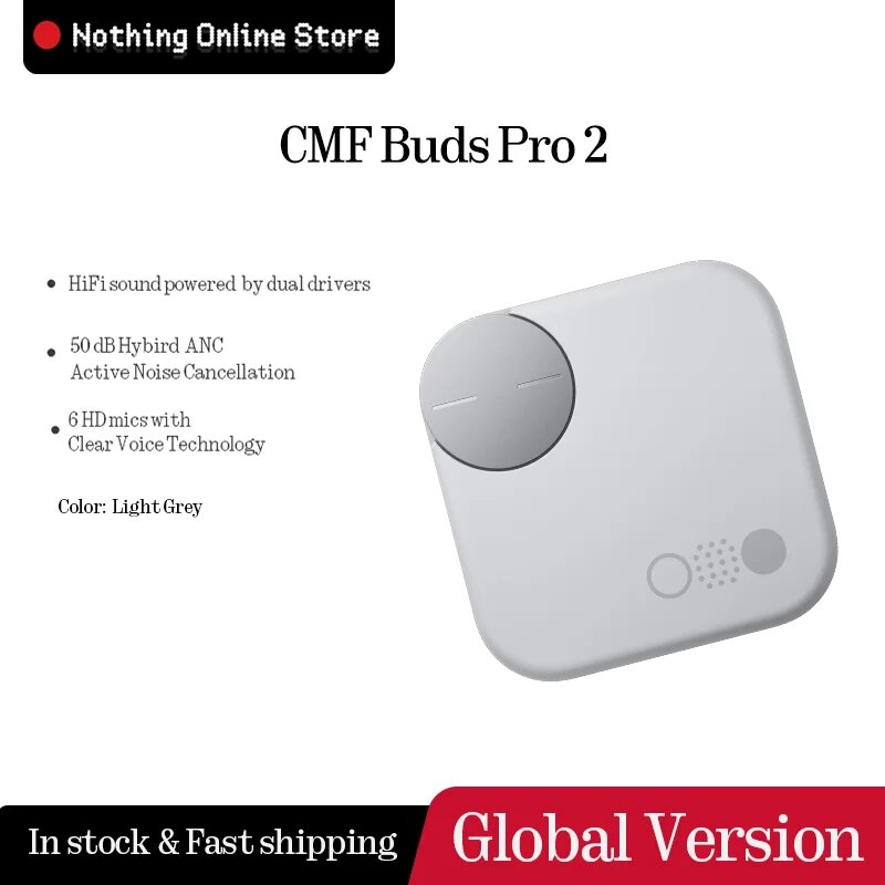 CMF Buds Pro 2, Белый/Light Grey