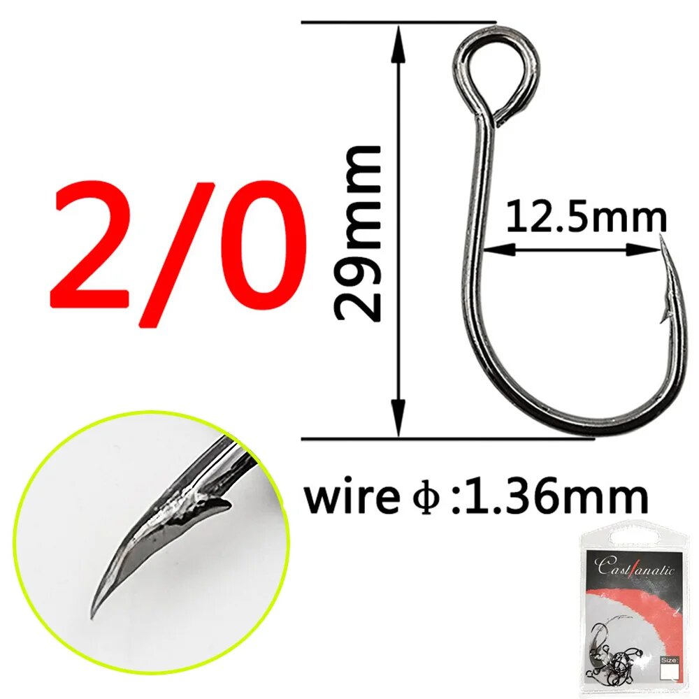 Крючки для воблеров The Time Outdoor высокоуглеродистая сталь 10 шт. Красный, size 2-0