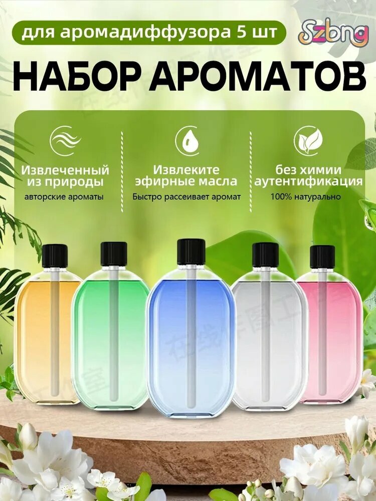 Набор ароматов для аромадиффузора 5 штПоказать полностью КомплектацияАромат Shangri-La - 1шт