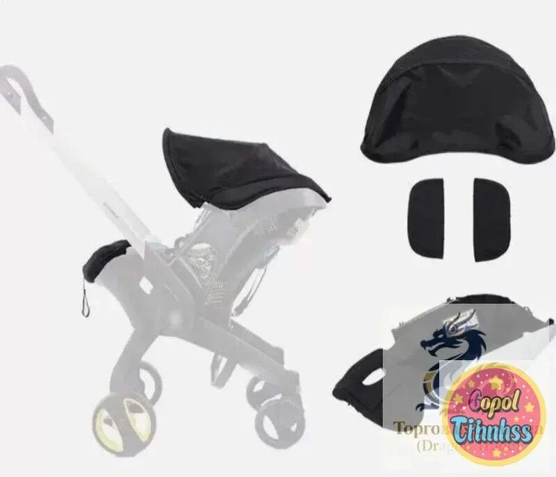 Эксклюзивный комплект текстиля черного цвета для автокресла коляски