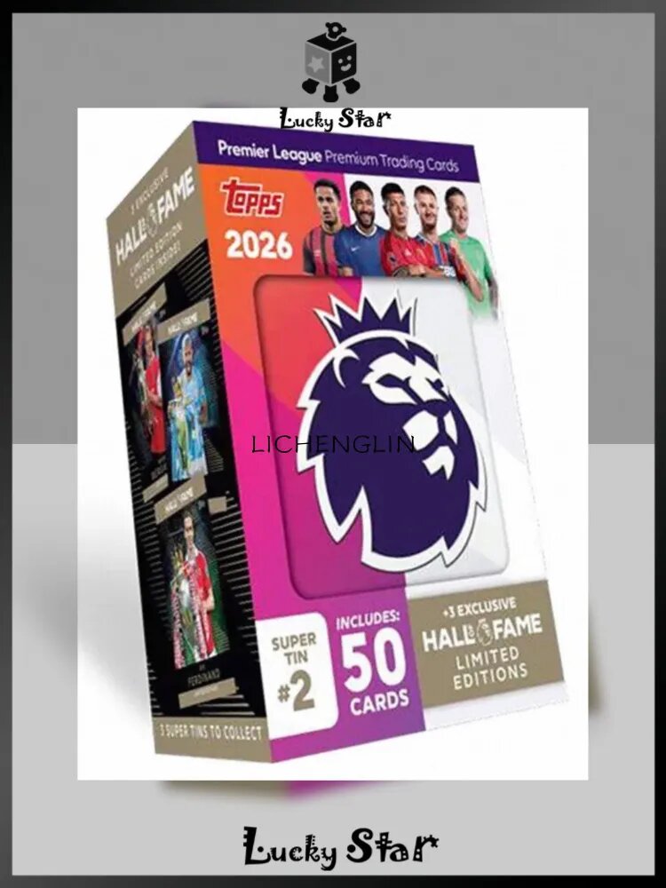 Карточка, Топпс, 2025 Topps Premier League Debut Edition Cards - Super Tin #2(50 Cards + 3 Hall of Fame LE)Super large iron box