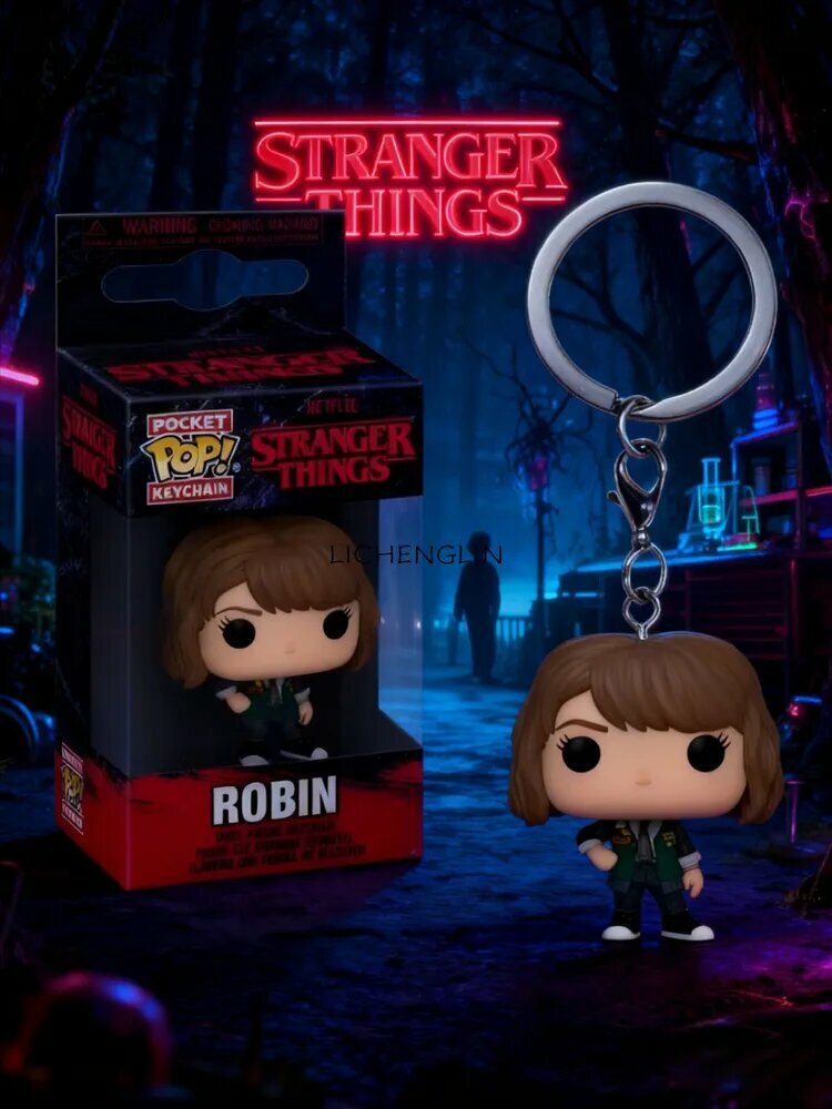 Брелок Funko POP! TV Очень странные дела Stranger Things Robin Keychain, Винил