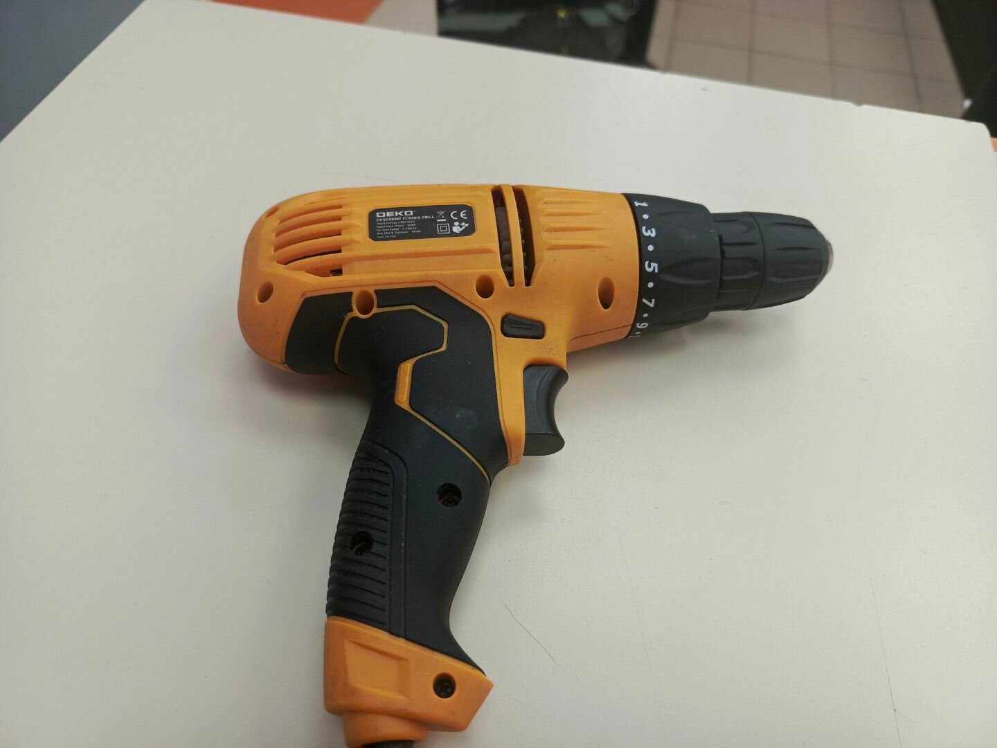 Сетевая дрель-шуруповёрт DEKO DKSD500W, реверс, быстрозажимной патрон,Б/У,Уценка