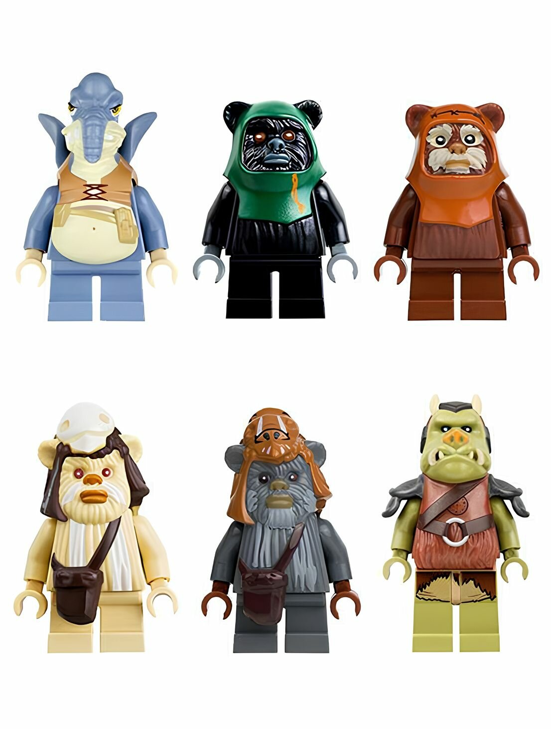 Набор минифигурок Звездные Войны: Эвоки, Варкрафт Орк / Star Wars, World of Warcraft совместимы с конструкторами лего 6шт (4.5см, пакет) PG8067
